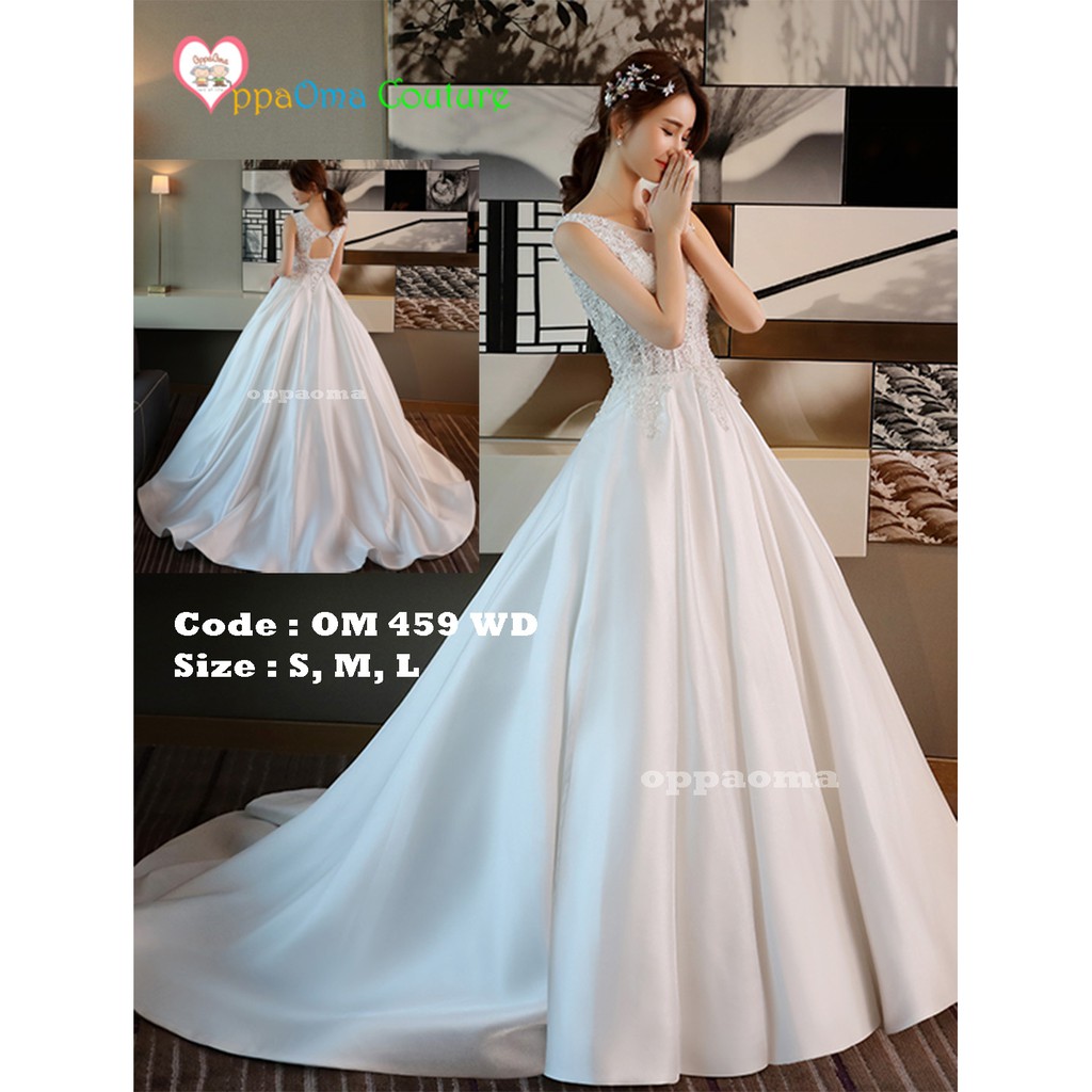 Jual Gaun pengantin ekor kebaya modern oppaoma OM 459 WD | Shopee Indonesia
