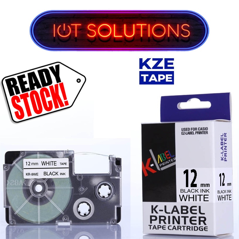 Jual Label Tape Casio 12mm Compatible XR12WE XR-12WE Compatible Casio ...