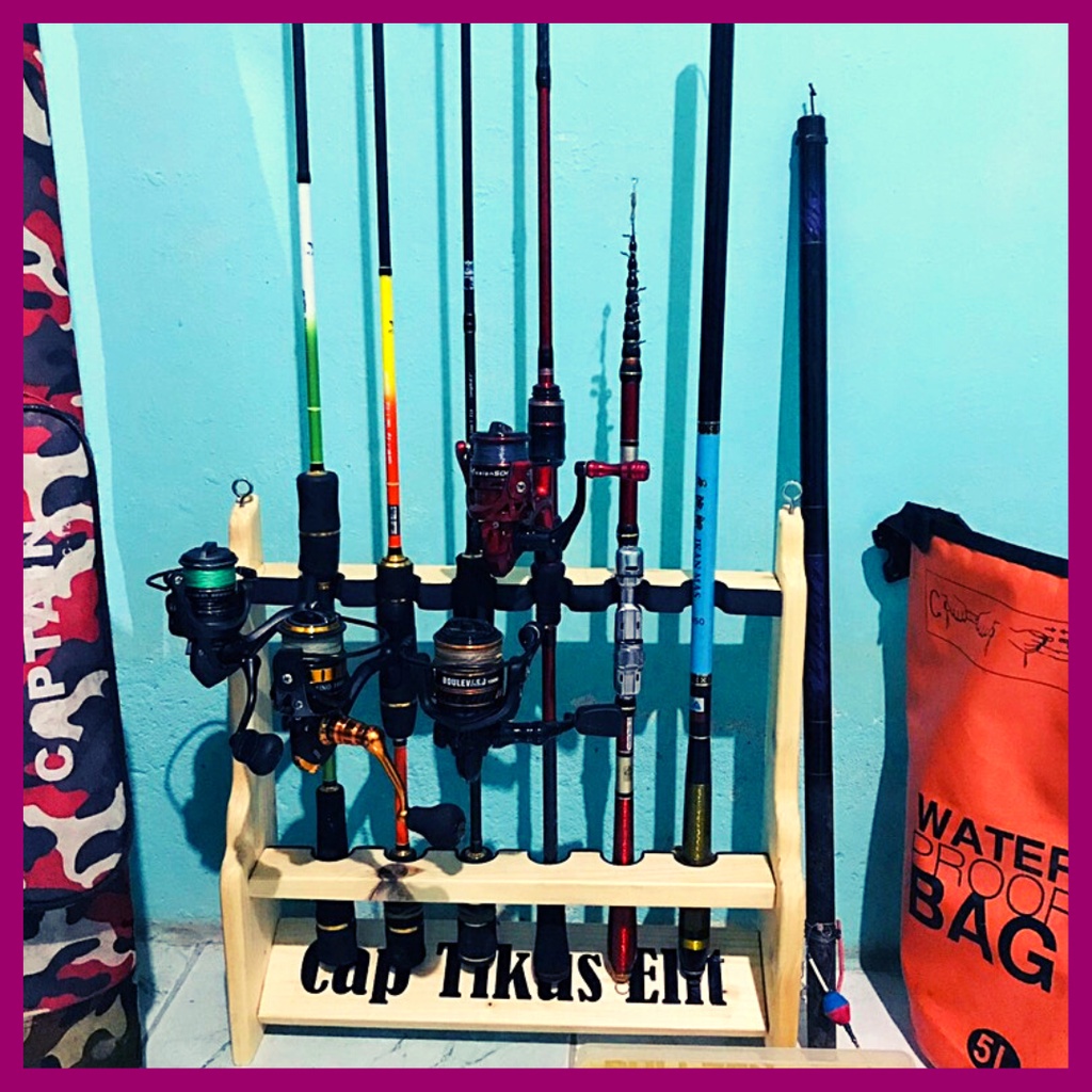 Jual Rak Joran Dinding Tempat Joran Rod Holder Relix Nusantara Rod Rack ...