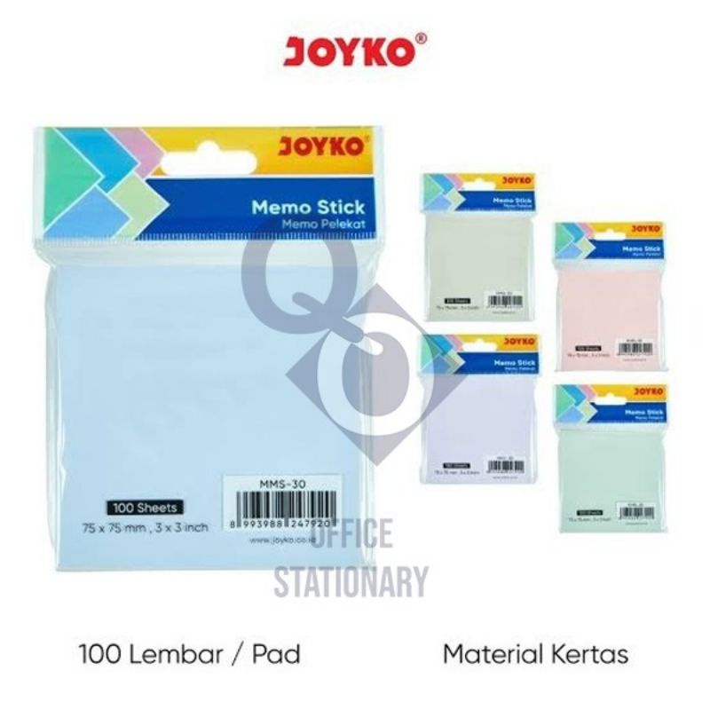 Jual Memo Stick / Sticky Note / Kertas Memo / Memo Tempel Joyko MMS 30 ...