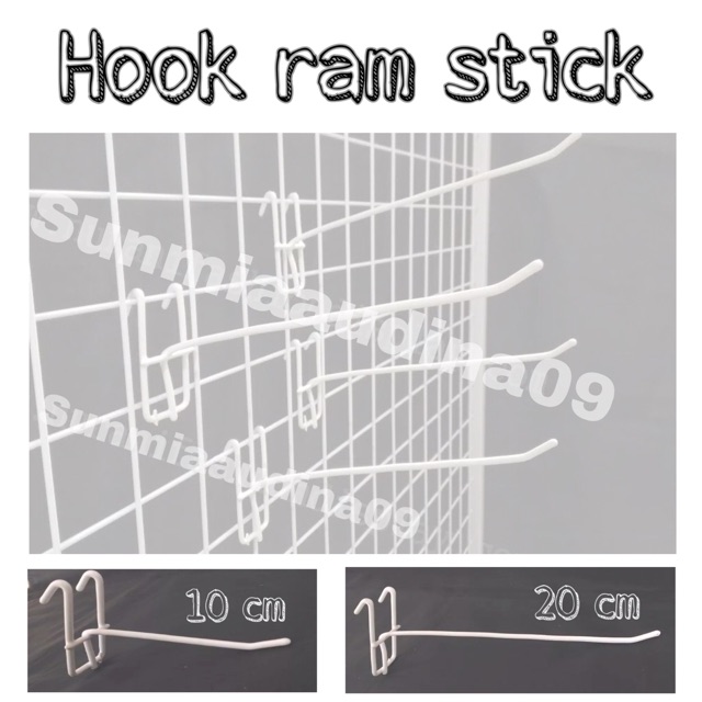 Jual Hook Ram stick / centelan ram / gantungan ram 5 10 15 20 25 CM ...