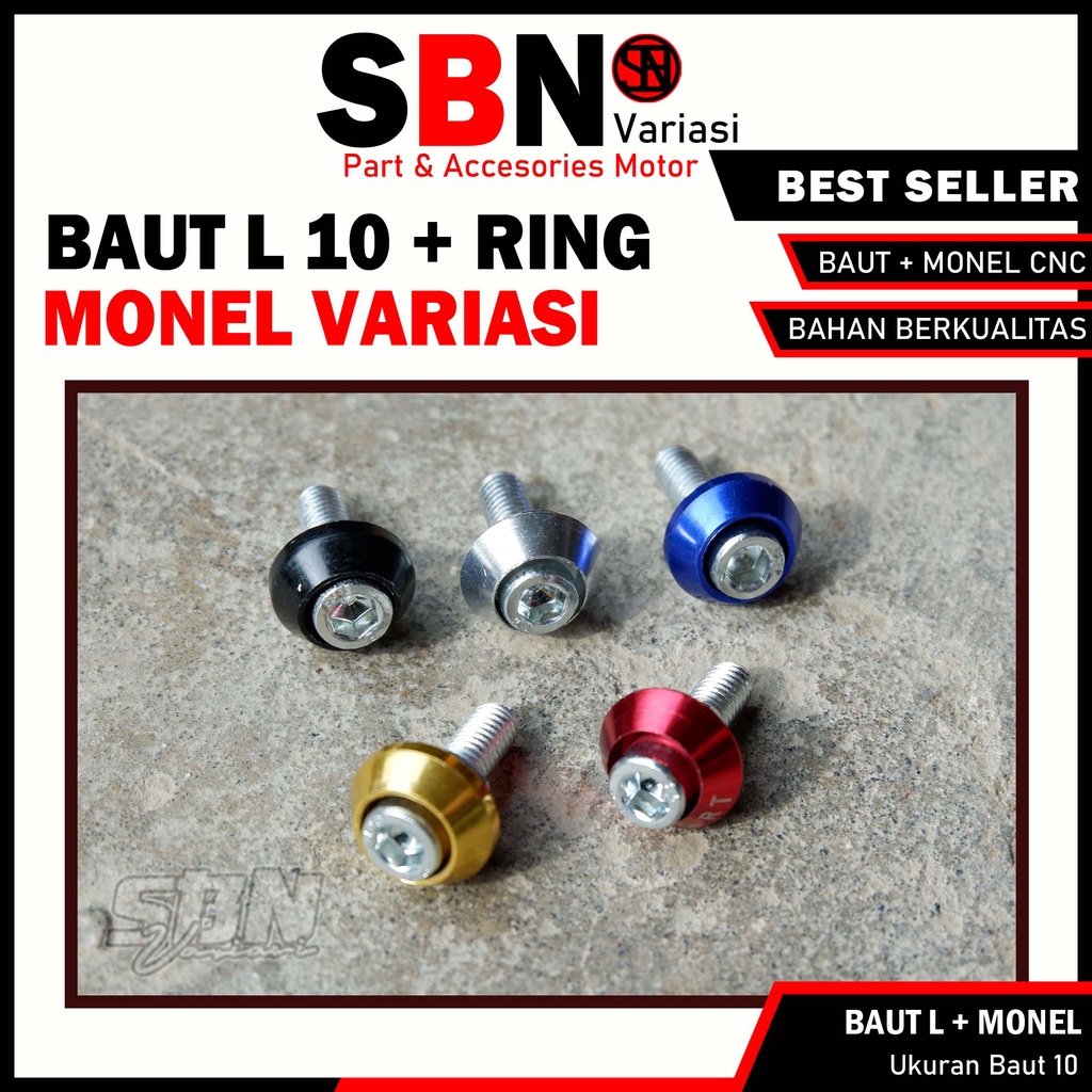 Jual Baut L + Mur Ring Monel Variasi / Baut Monel L Kerucut CNC / Baut ...
