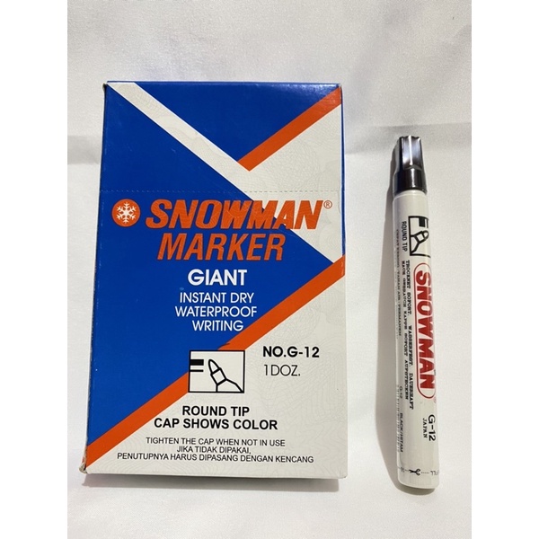 Jual SPIDOL SNOWMAN PERMANEN WARNA HITAM ( 12 PCS ) | Shopee Indonesia