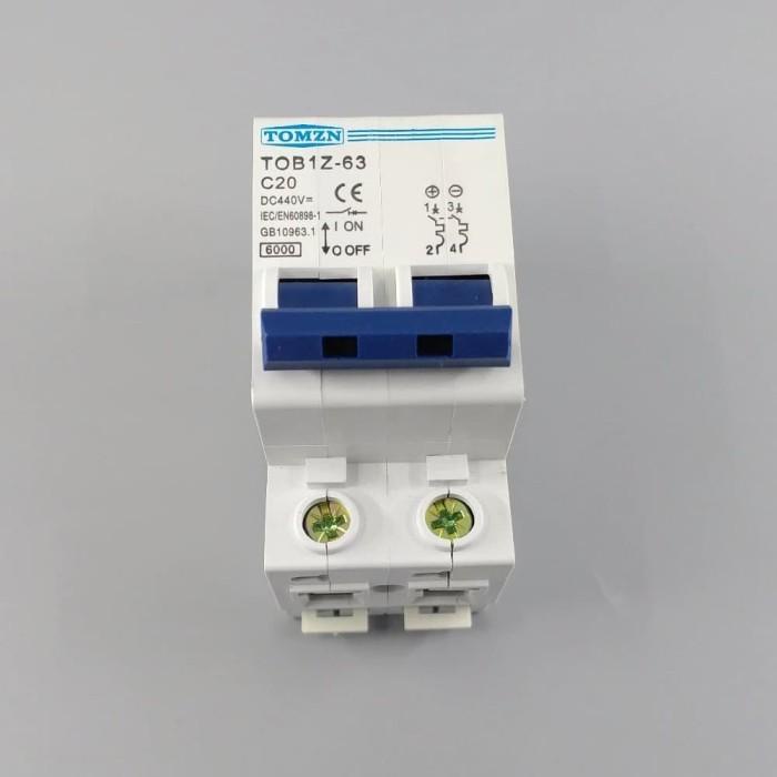 Jual MCB DC C6 6A 440V 2P Circuit Breaker Solar PV Panel Surya PLTS ...