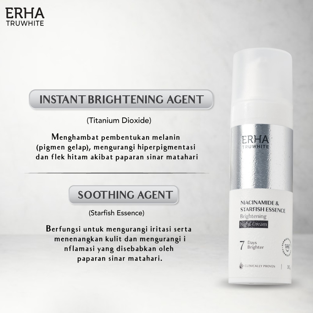 Jual Erha Brightening Truwhite Night Cream 30g | Shopee Indonesia
