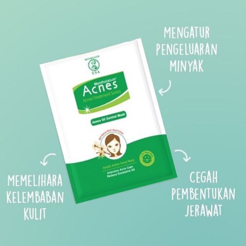 Jual ACNES OIL CONTROL MASK 24 ML SACHET / MASKER TISSUE ACNES | Shopee ...