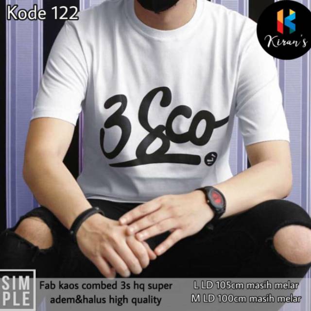 Jual Kaos distro 3 second | Shopee Indonesia