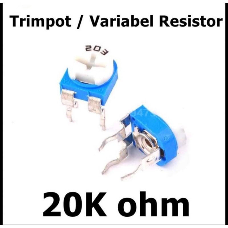 Jual VR 20K ohm 203 Trimpot 20 K Trimmer Variable Vertical Resistor ...