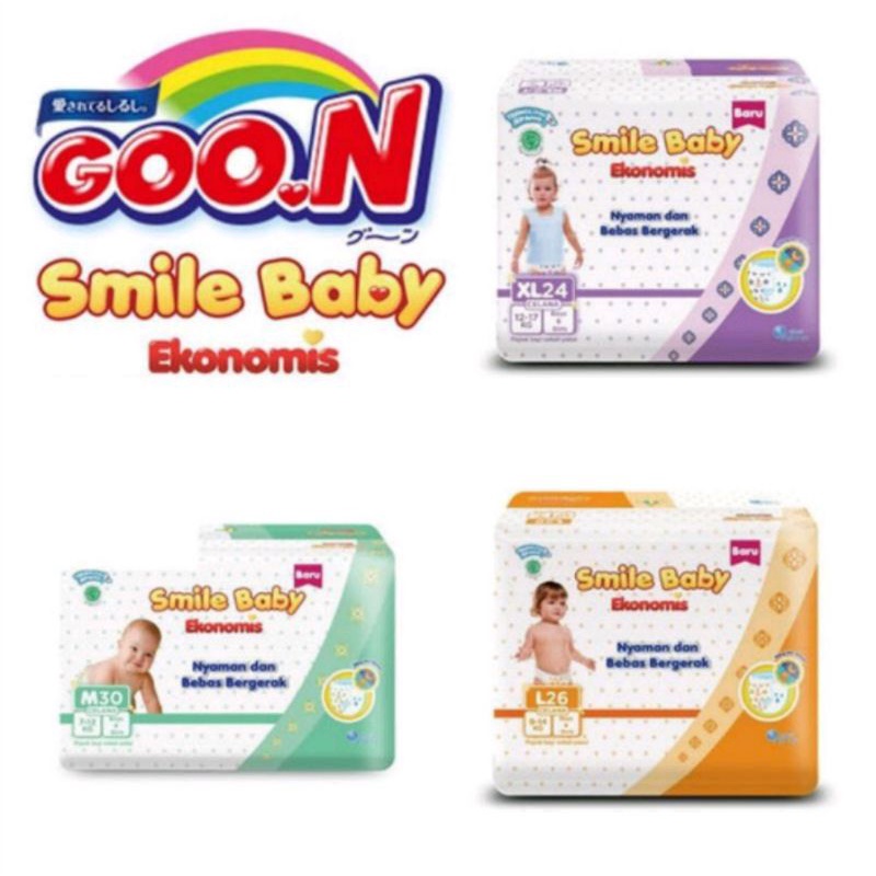 Jual Goon Smile Baby Ekonomis Ukuran M30 L26 XL24 Harga Terbaik | Shopee Indonesia