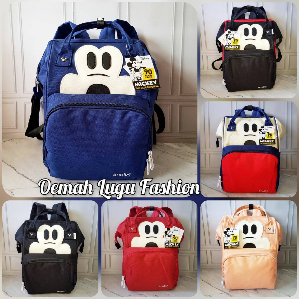 Jual Tas Ransel ANELLO Disney Mickey Mouse 90 Years Edition | Shopee ...