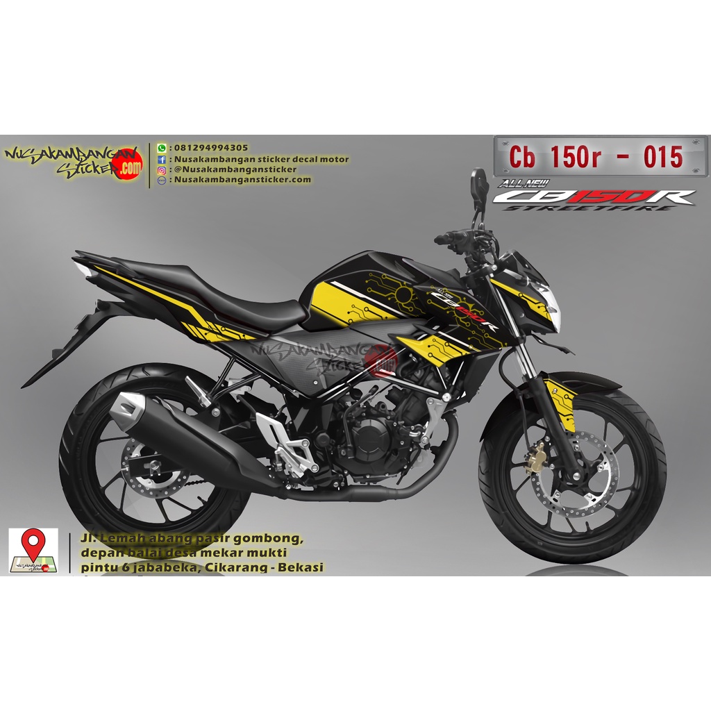 Jual Stiker CB 150R Grafis Hitam Kuning | Shopee Indonesia
