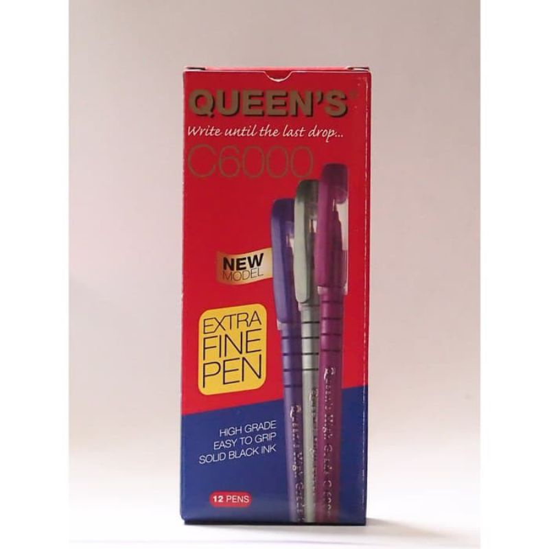Jual Pulpen Faster Queen's C6000 Extra Fine 0.7mm ( 1pak/12pcs ...