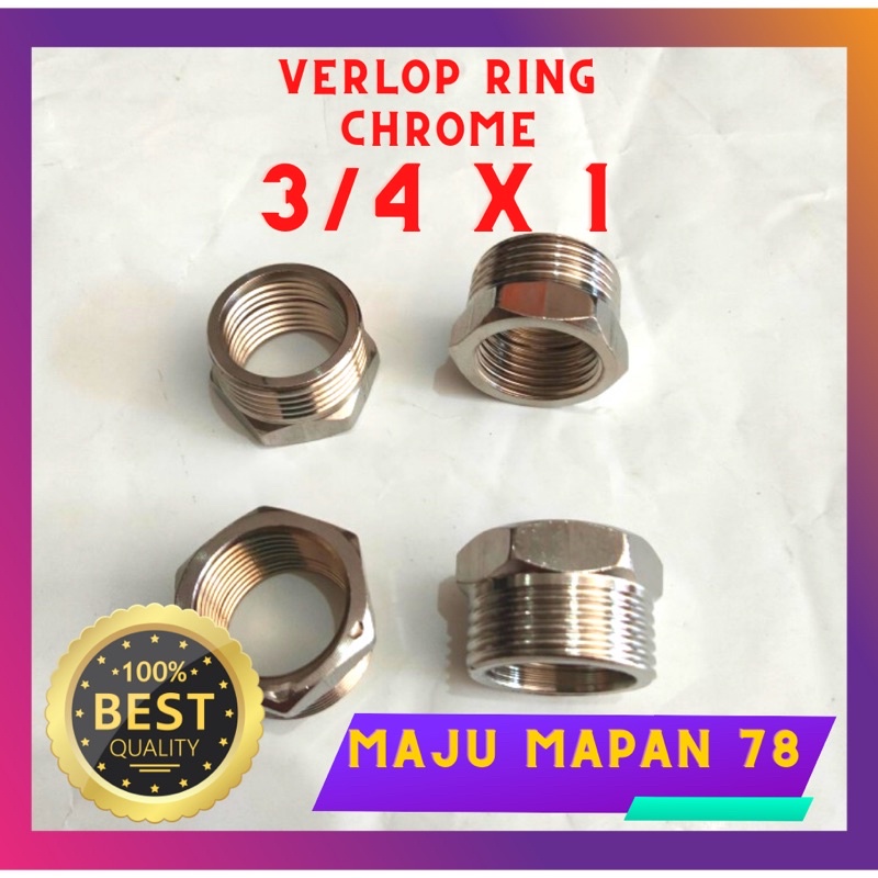 Jual Verlop Ring / Vlok Ring Kuningan Chrome ukuran 3/4 X 1 | Shopee ...
