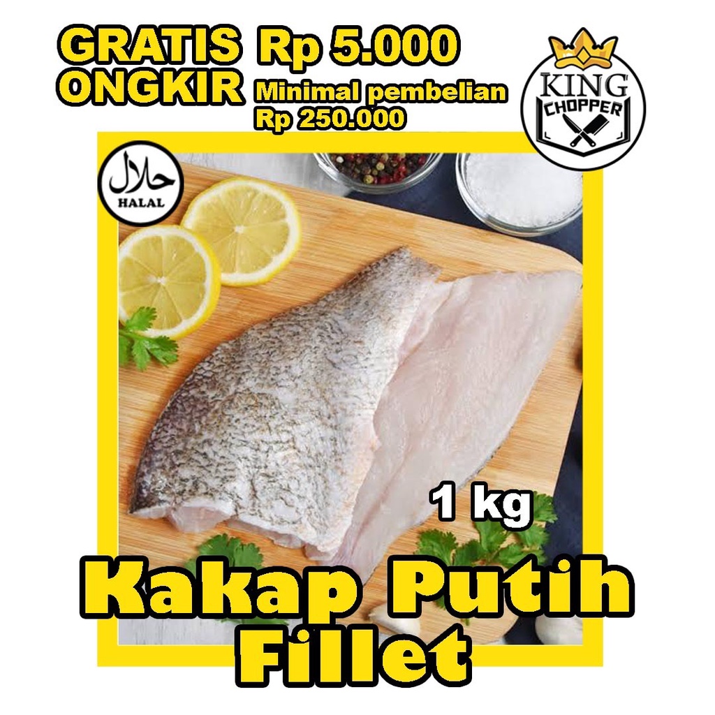 Jual IKAN KAKAP PUTIH FILLET FROZEN FRESH SEGAR MERAH BEKU RED WHITE ...