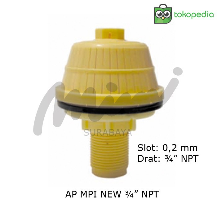 Jual Filter Nozzle Strainer AP MPI NEW 0,2mm 3/4" Inch NPT Drat Halus ...
