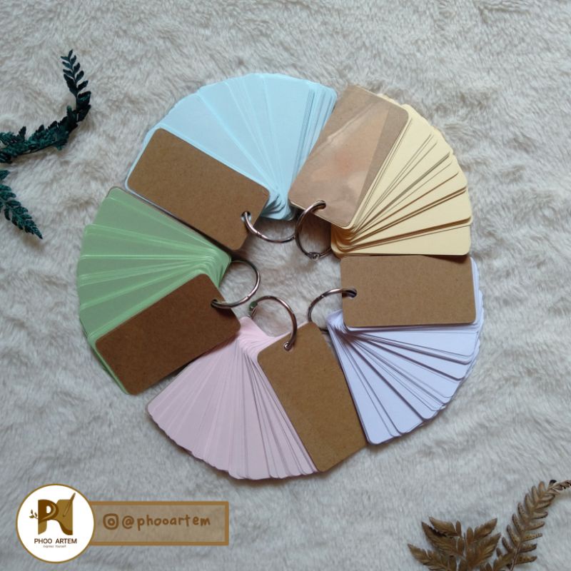 Jual Flash Card/Ring Card/Ring Memo Warna Polos by Phoo Artem | Shopee Indonesia
