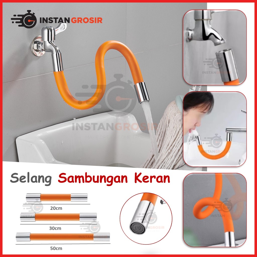 Jual Selang Air Fleksibel Sambungan kran slang air magic hose selang ...