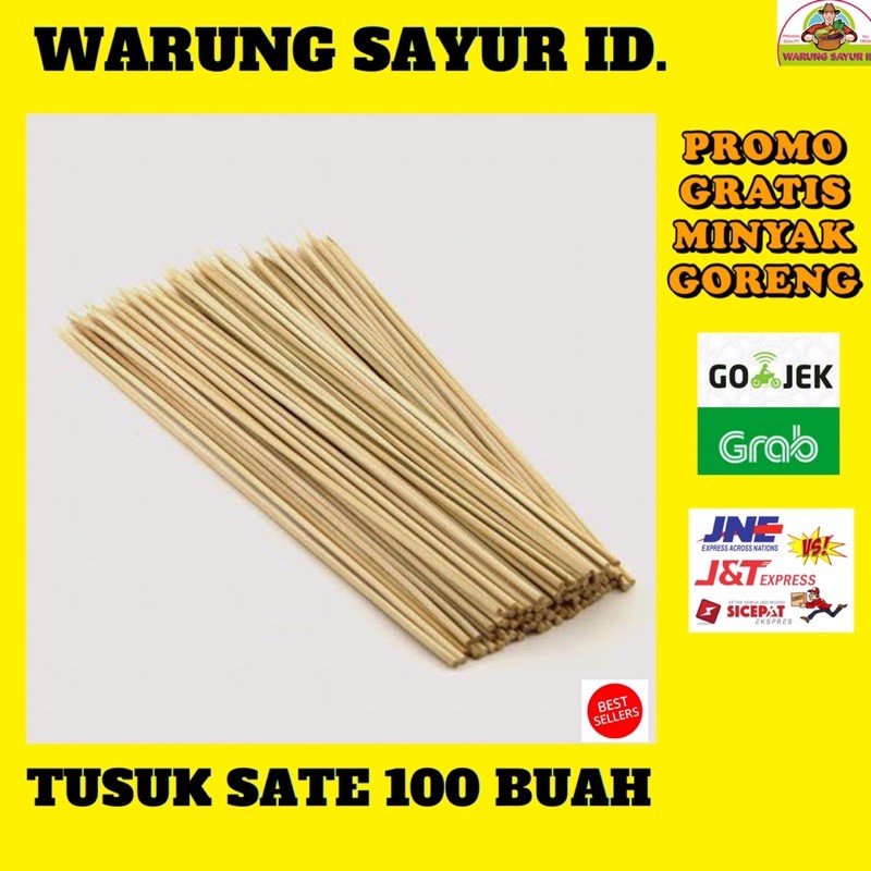 Jual TUSUK SATE BERMUTU 100 TUSUK | Shopee Indonesia
