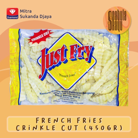 Jual Just Fry French Fries Crinkle Cut Kentang Goreng Beku 450 gr Frozen Food Bandung | Shopee ...