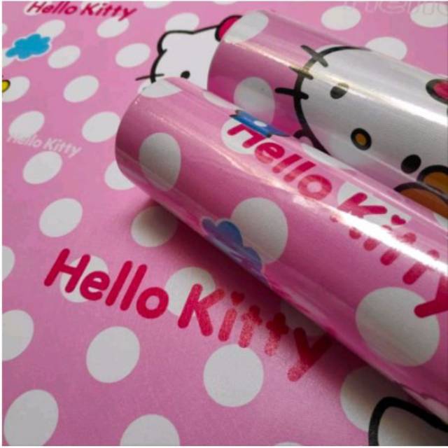 Jual WALLPAPER DINDING ukuran 45 cm x 10 M Motif HELLO KITTY | Shopee Indonesia