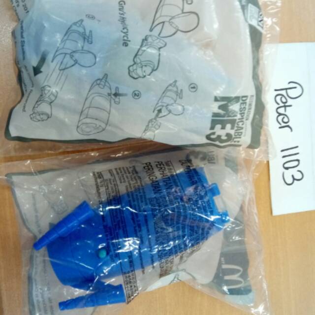 Jual Gru Grus Hydrocycle plastik segel baru minion happy meal hpy meals ...
