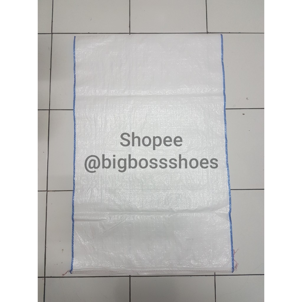 Jual 10 Lembar Karung 50KG 56x90cm Plastik 50 KG Putih Susu Goni ...