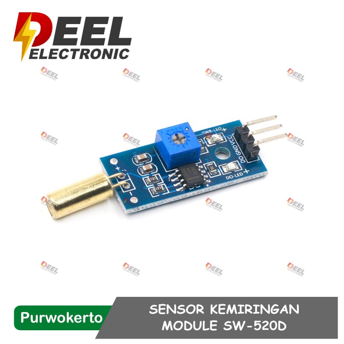 Jual SENSOR KEMIRINGAN MODULE SW-520D ANGLE TILT SWITCH SENSOR SW520D ...