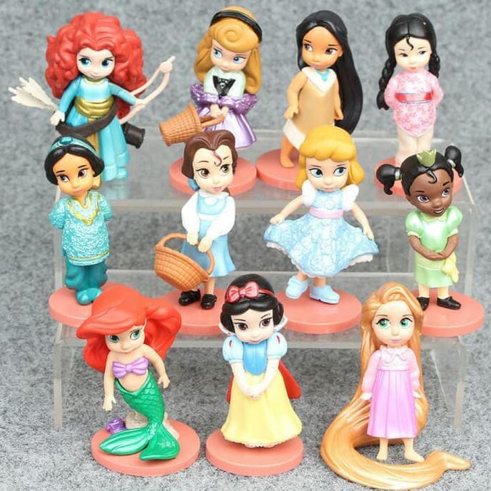 Jual mainan cewek boneka figure princess disney ariel bella moana ...