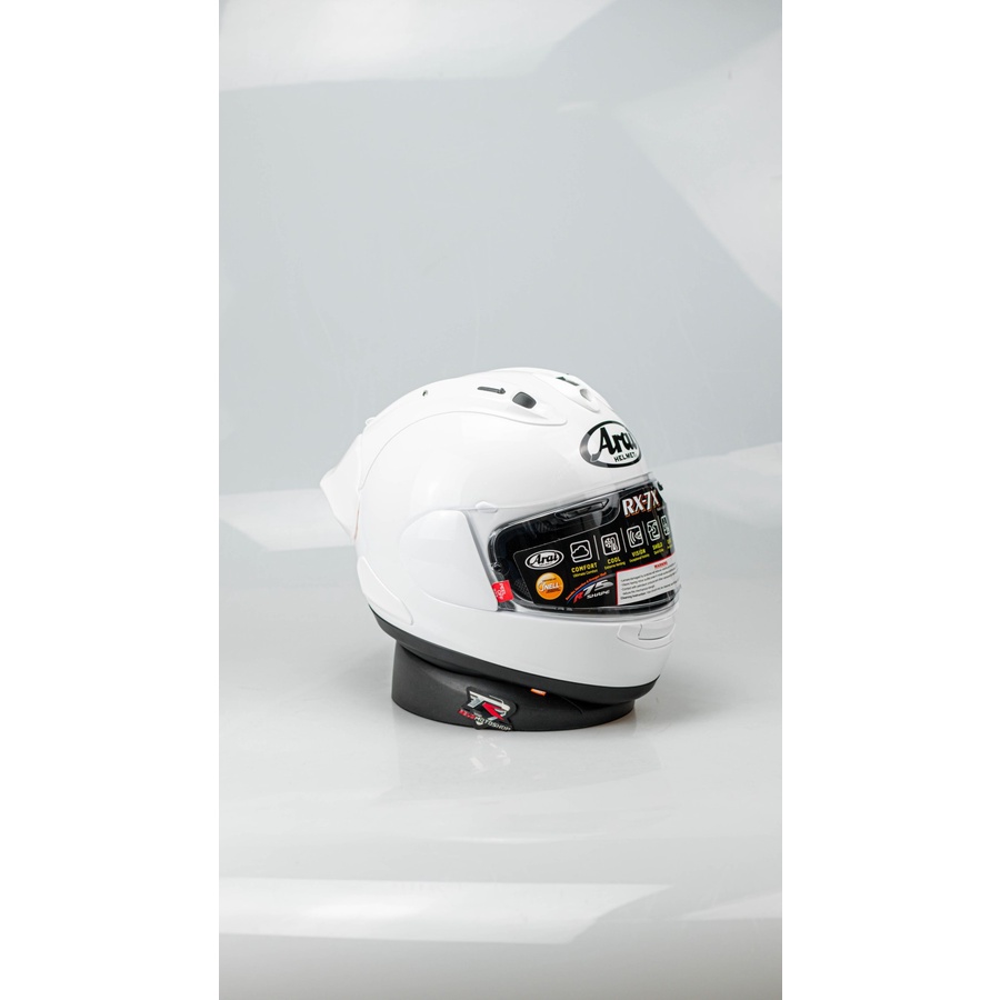 Jual HELM ARAI RX7X GLASS WHITE w/ SPOILER | Shopee Indonesia