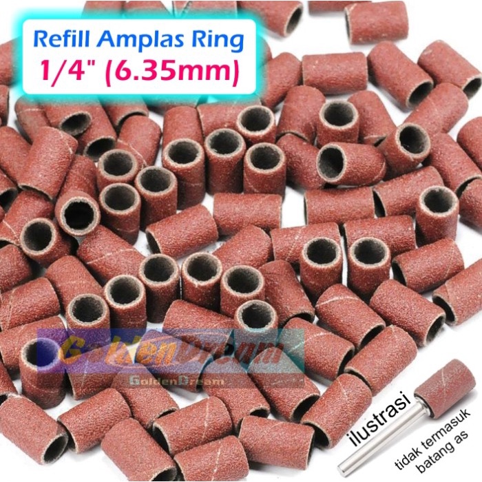 Jual Refill Amplas Ring 1/4" 6.35mm Sand Paper Sanding Drum Kertas Pasir 6mm Gosok | Shopee ...