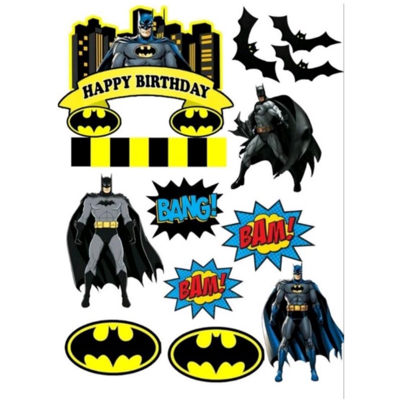 Jual Topper Cake Batman | Topper Ulang Tahun | Topper Ultah | Shopee ...