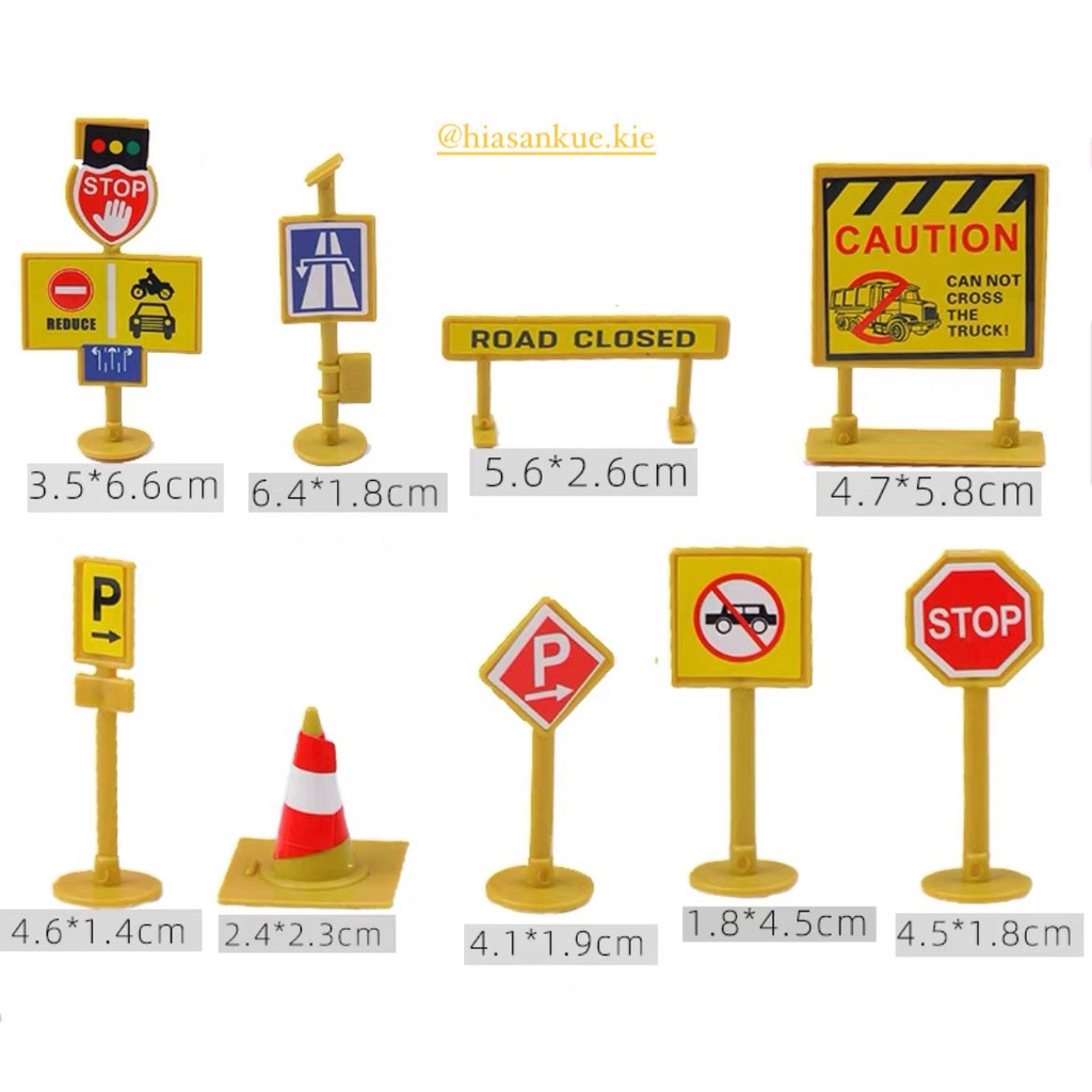 Jual Topper Isi 4pcs Mobil Mobilan Thomas Car Lalu Lintas Sign Hiasan ...