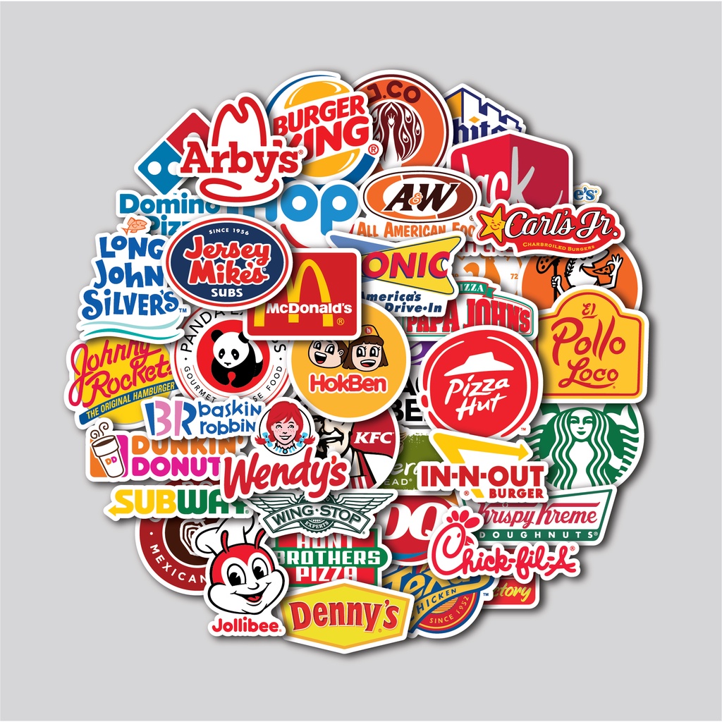 Jual STICKER PACK LOGO BRAND FAST FOOD | STICKER TUMBLR | STIKER LAPTOP ...