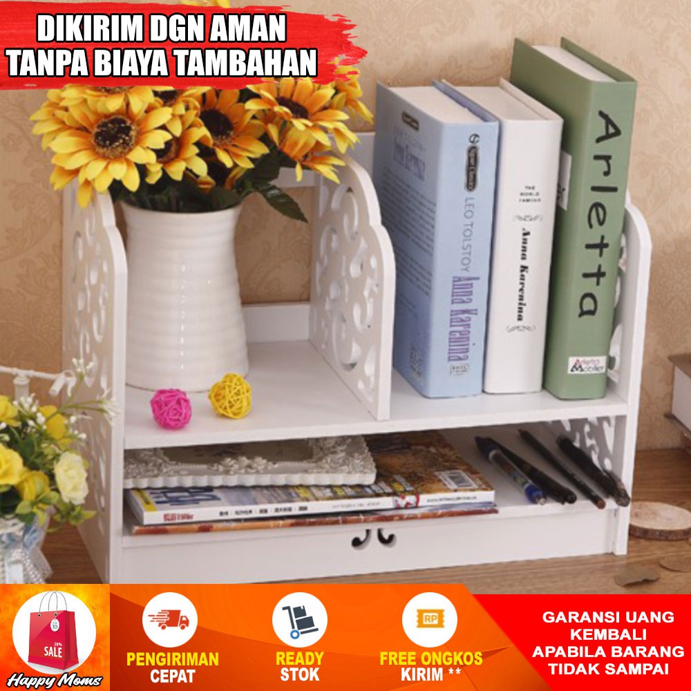 Jual Rak Buku Kayu -Rak Meja Rak Buku Kecil - Rak Buku Mini - Rak Buku ...
