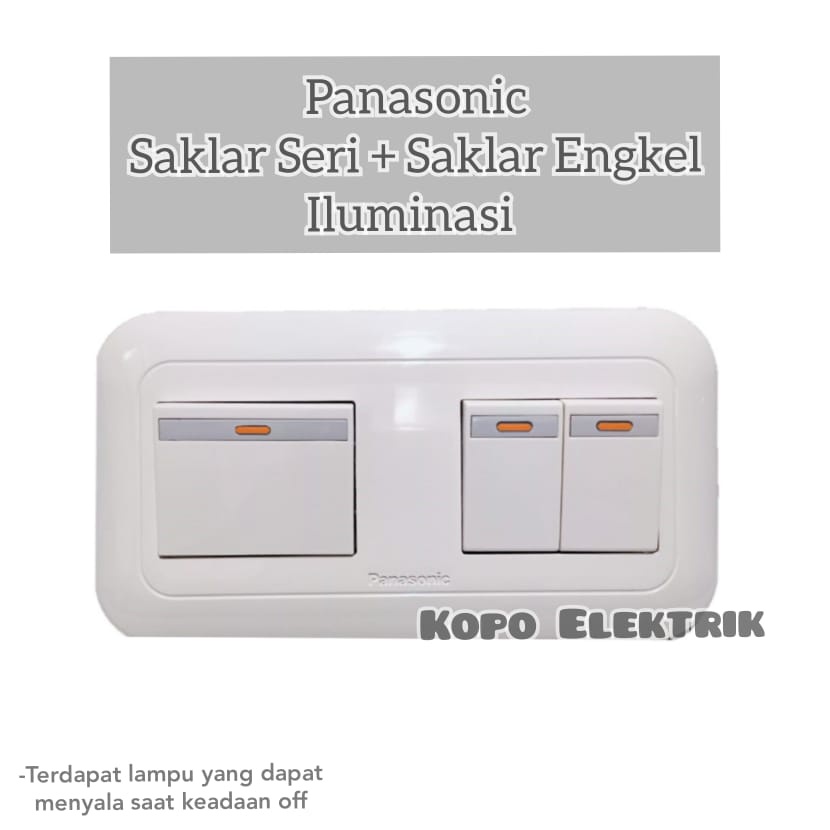 Jual Panasonic Saklar Seri + Saklar Engkel Besar Iluminasi Tanam Wide ...