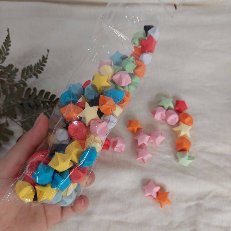 Jual bintang origami bintang kreativitas lucky star craft handmade DIY ...
