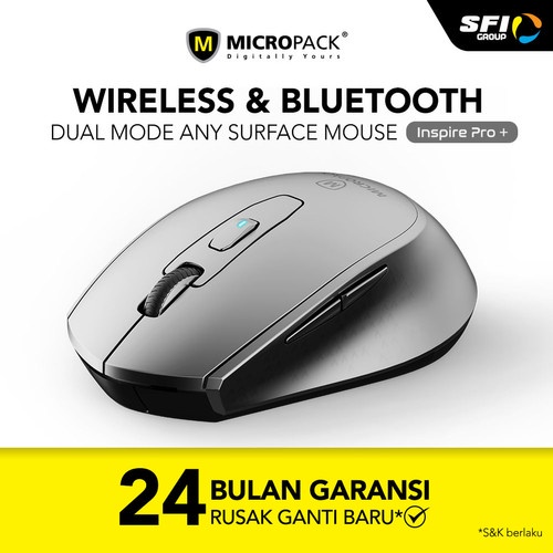 Jual MICROPACK Mouse Wireless And Bluetooth Dual Mode Any Surface Inspire Pro Bluetech (BT-730WT ...