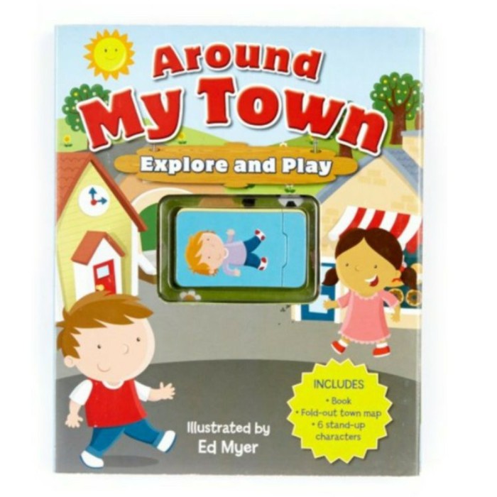 Jual Explore & Play: Around My Town (fold-out town map and 6 characters ...