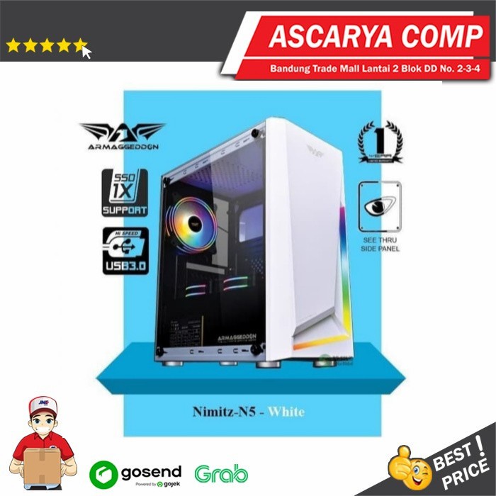 Jual ARMAGGEDDON NIMITZ N5 AURORA MICRO ATX GAMING PC CASE | Shopee ...