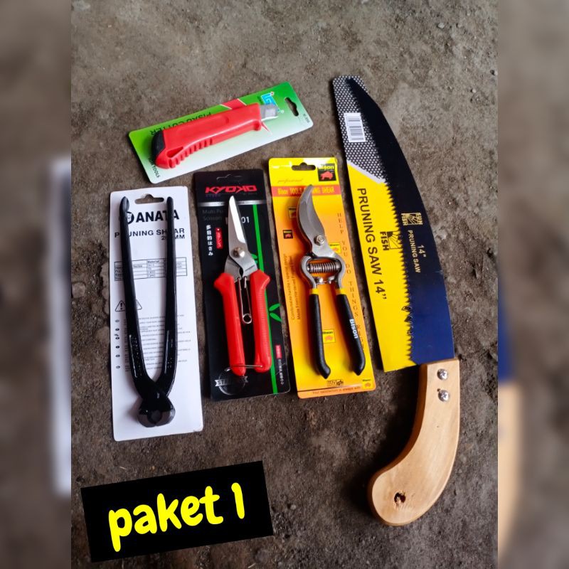 Jual paket alat bonsai cutter / gergaji lancip prohex / gunting dahan ...