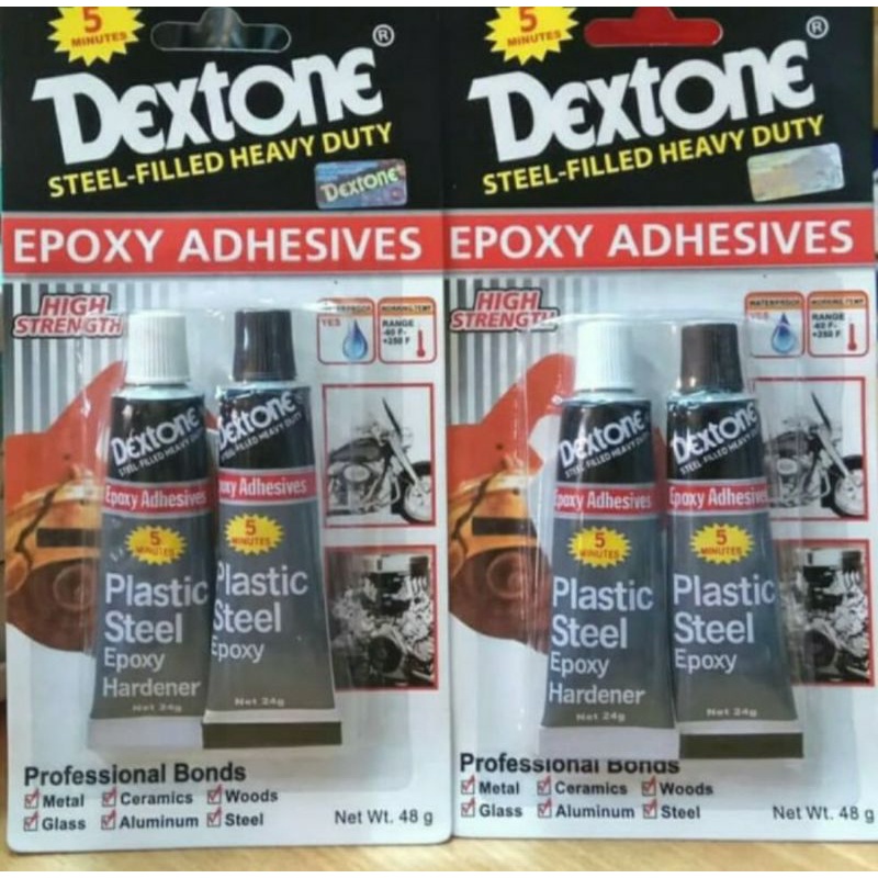 Jual Lem Dextone 5 Menit 30 Menit 2 jam Plastic Steel | Shopee Indonesia