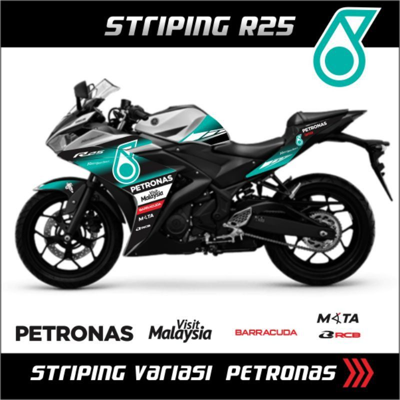 Jual Cutting Decal Striping Yamaha Yzf R25 V1 Stiker Variasi Motif ...