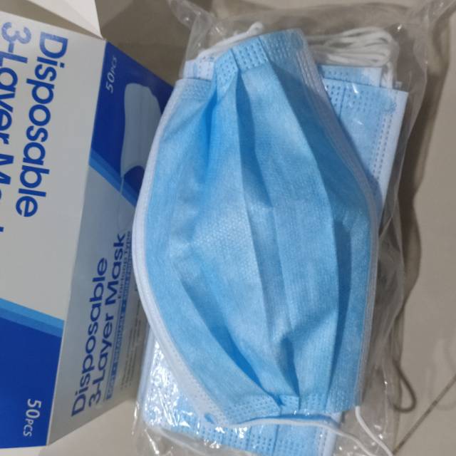 Jual Masker murah 3 layer / 3 ply bahan tebal dan halus memenuhi ...
