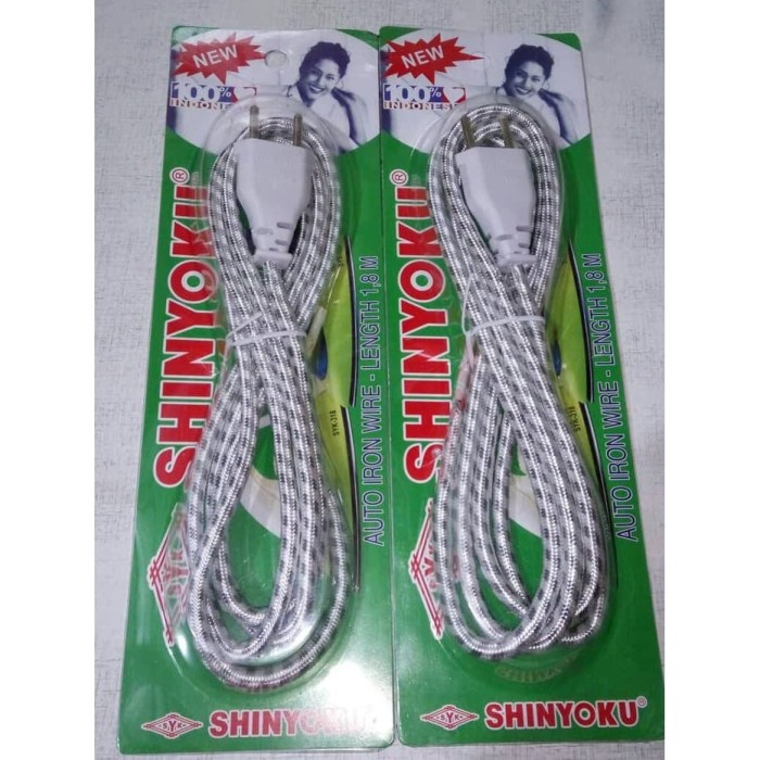 Jual Kabel Setrika Shinyoku Steker Gepeng Isi 2 Kabel Bagus SNI 1,8m ...