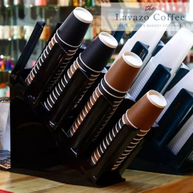 Jual Paper Cup Rack Holder | Rak Organizer Gelas Kopi Single Bar 4 Slot ...