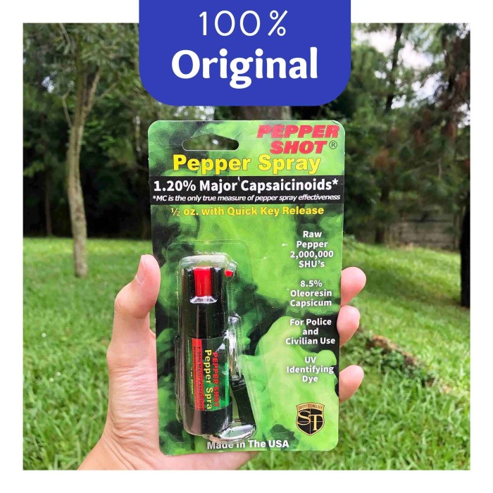 Jual Pepper Shot - Pepper Spray With Quick Key Release - Original ...