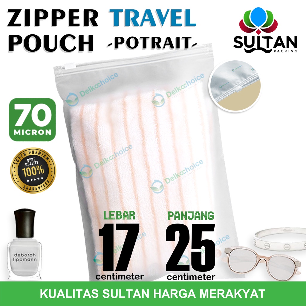 Jual Plastik Travelling Pouch 17x25cm POTRAIT MATTE zipper storage ...
