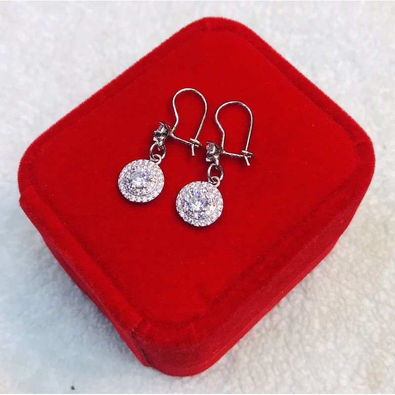 Jual ANTING GANTUNG MAINAN PERMATA SILVER925/ LAPIS EMAS PUTIH ASLI ...