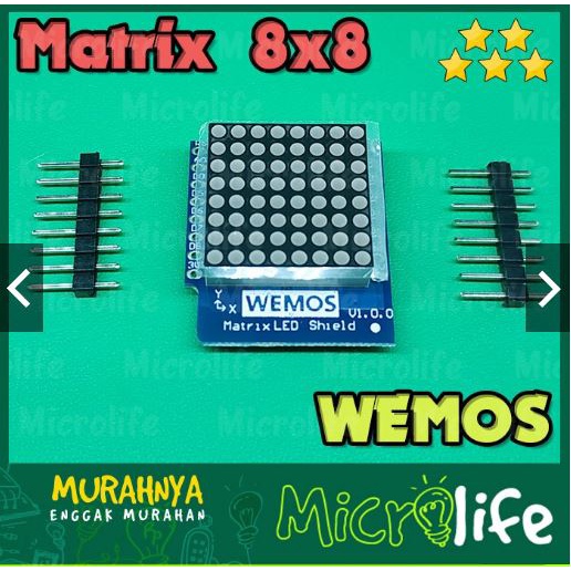 Jual MATRIX LED 8x8 Shield WEMOS D1 Mini | Shopee Indonesia
