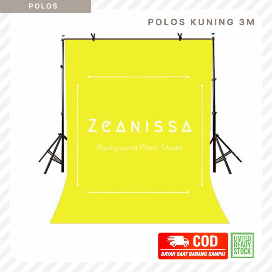 Jual Kain Background Backdrop latar layar Studio Foto Kuning 2.3x3meter ...
